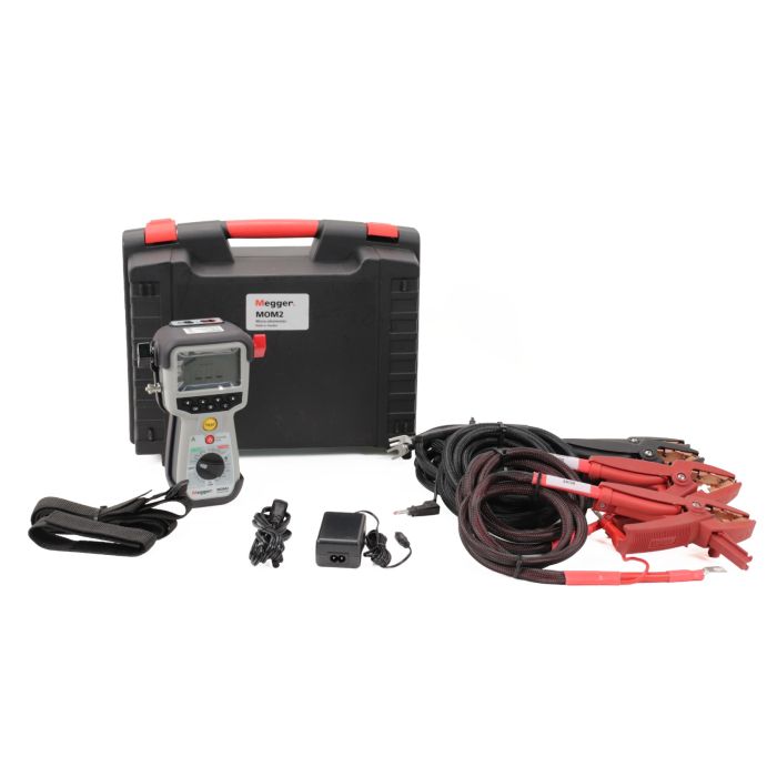 Megger MOM2 BD-59092 240A Handheld Micro-Ohmmeter with Red & Black ...