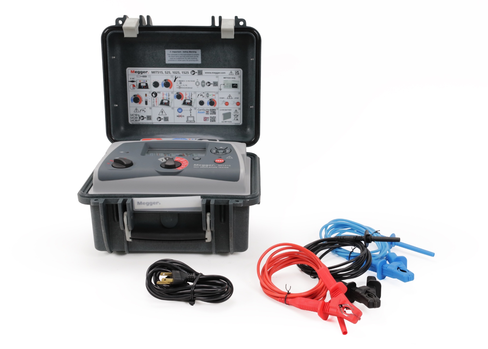 Megger MIT515 5 kV Insulation Resistance Tester with Medium Lead Set