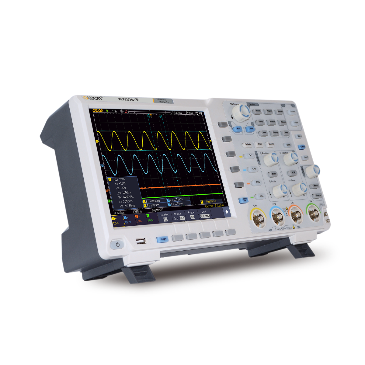 OWON XDS3064EMW 4CH 8bits ADC 60MHz Touchscreen Digital Oscilloscope ...